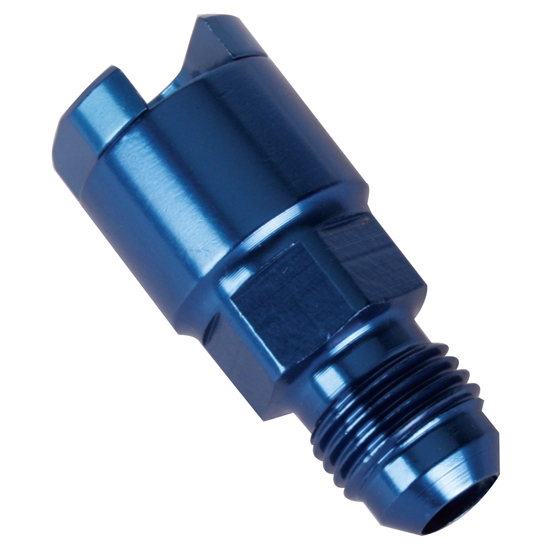 LS1/LT1 EFI Fuel Line Fitting, -6 AN Male to 5/16 Inch Female, Blue