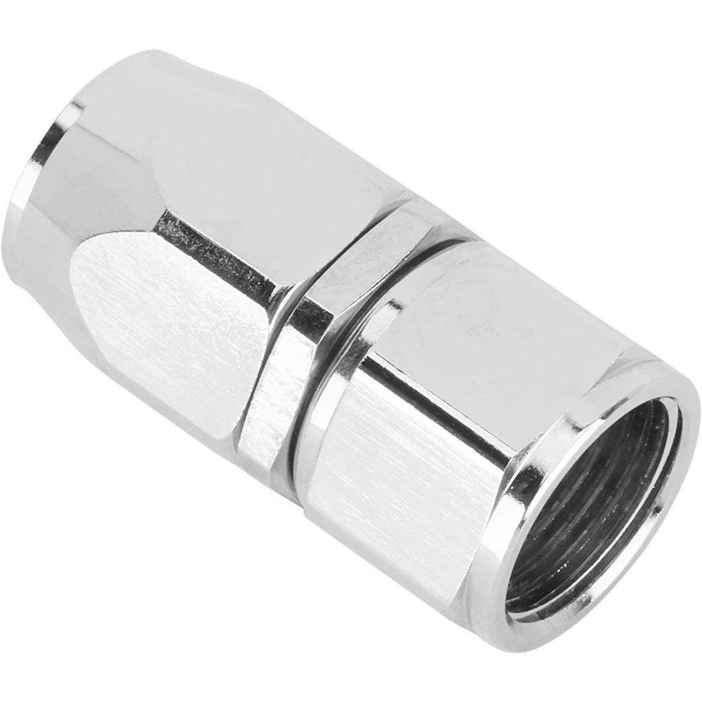 Speedway Full Flow Swivel Hose End Fitting, Straight, Nickel, -12 AN