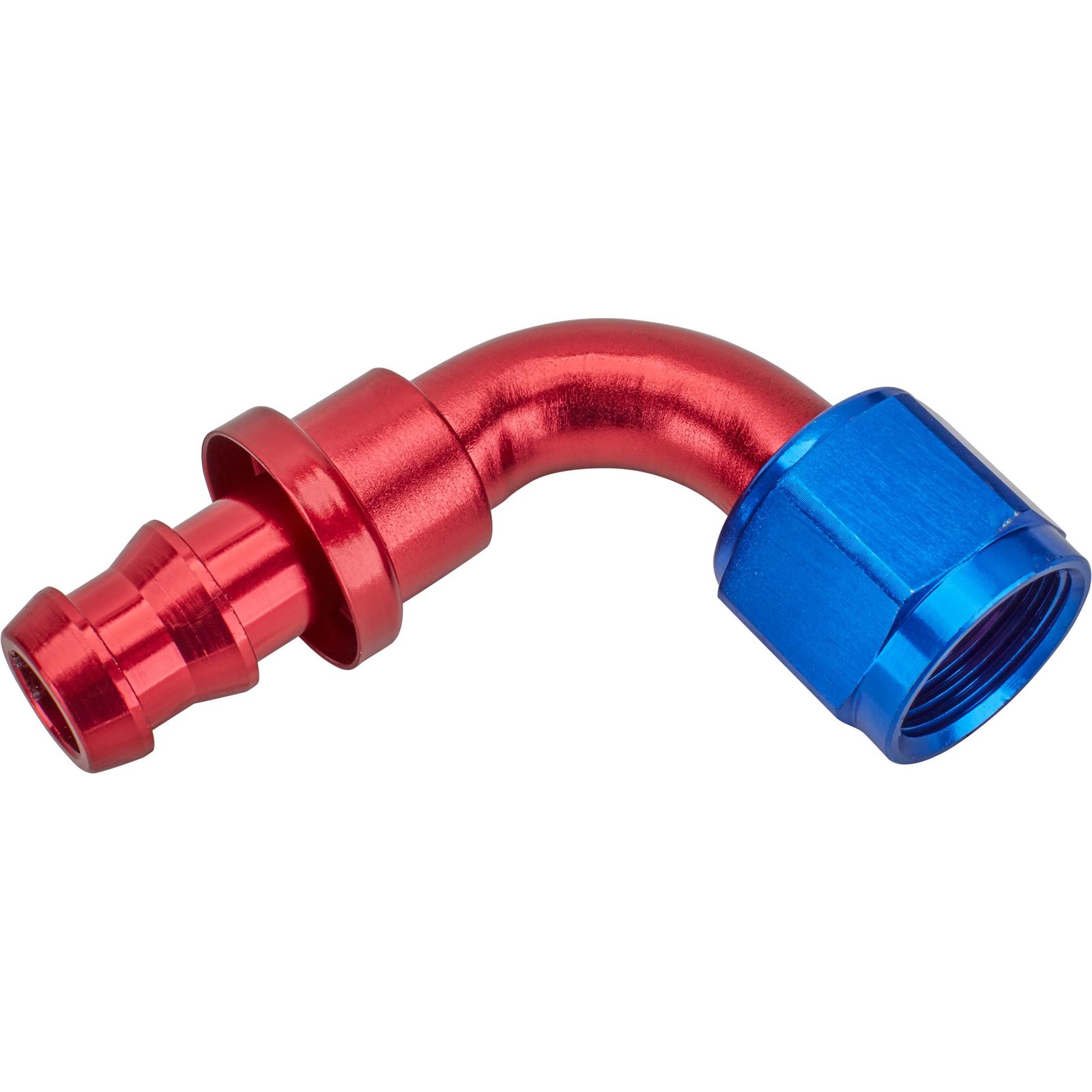 90 Degree Socketless Push-On Hose End Fitting, -8 AN