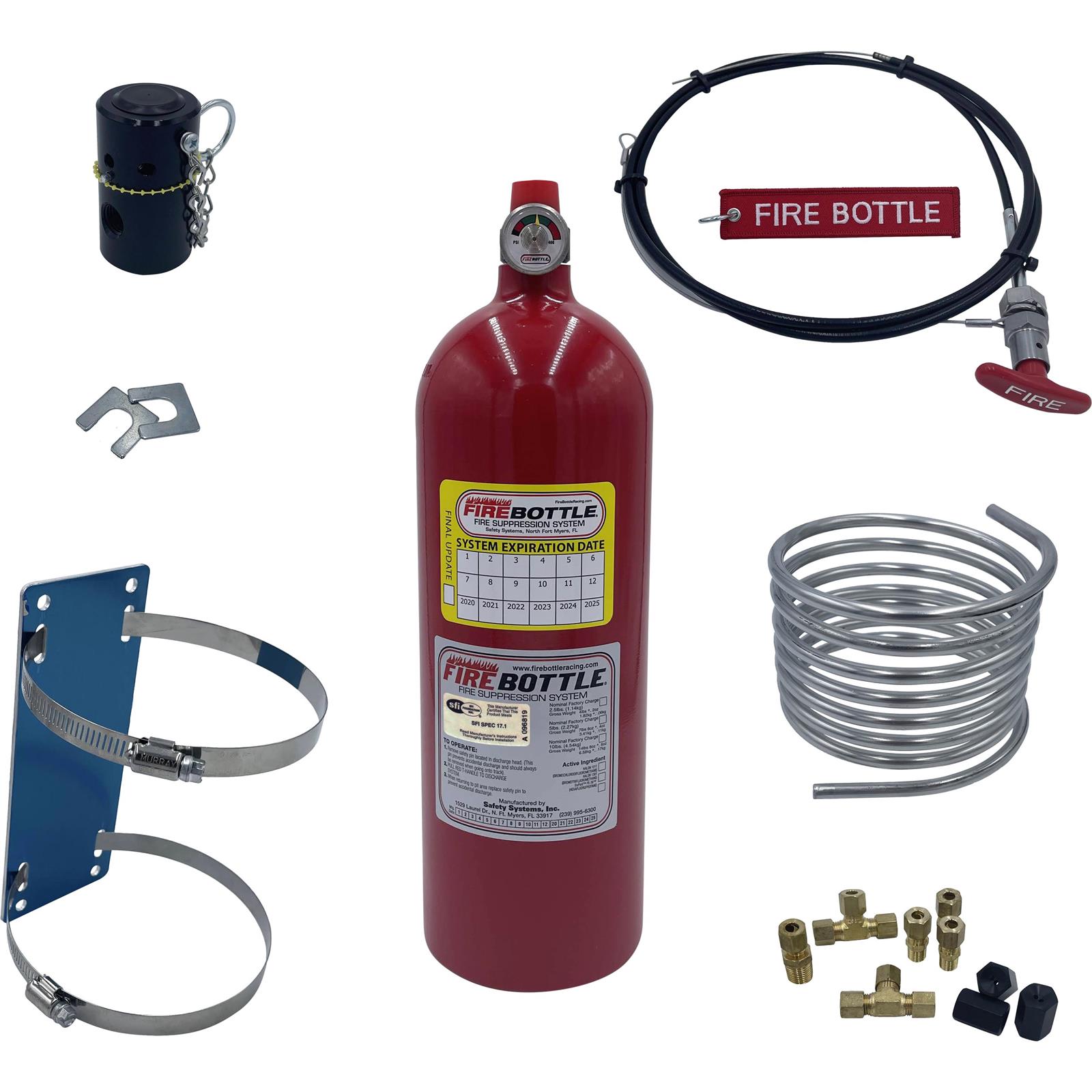 Fire Bottle BRC-1000-1 Fire Suppression System, 10 Lbs.