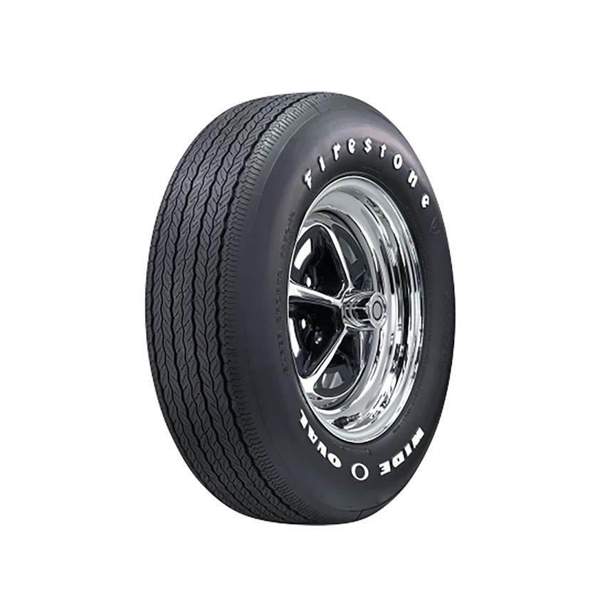 Firestone 62490 Wide Oval Tire, Raised White Letter, FR70-15
