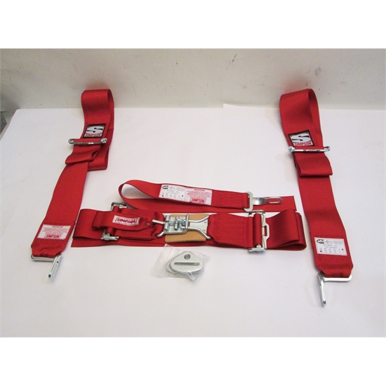 Garage Sale - Simpson 55 Inch 5 Point Racing Harness Sport Belt Combo, Red