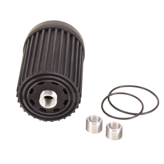 System 1 Filtration Oil Filter 6 Inch Black Anodized Metric Threads