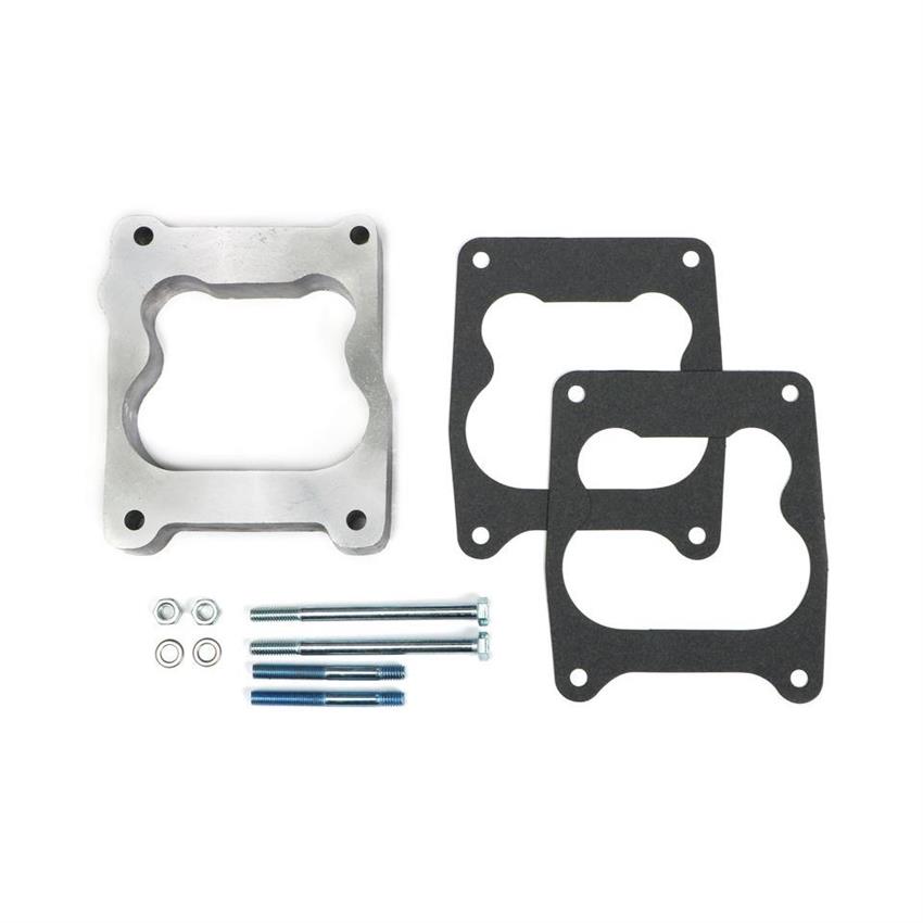 Trans-Dapt 2109 Quadrajet Spacer, Open, Cast Aluminum, 1 Inch