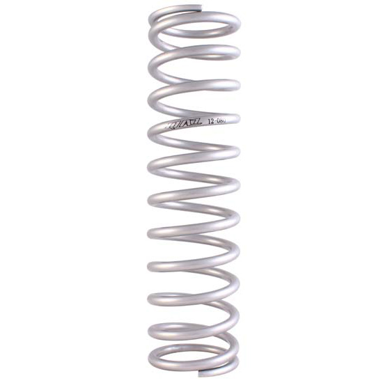 QA1 12-550 Coil Spring, 12 Inch, 550lb Rate, Silver Powdercoated
