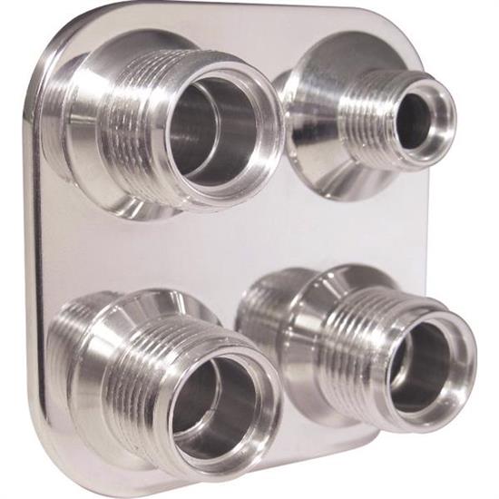 4-Way Bulkhead Plate and Fitting Kit for Heat and A/C, Square