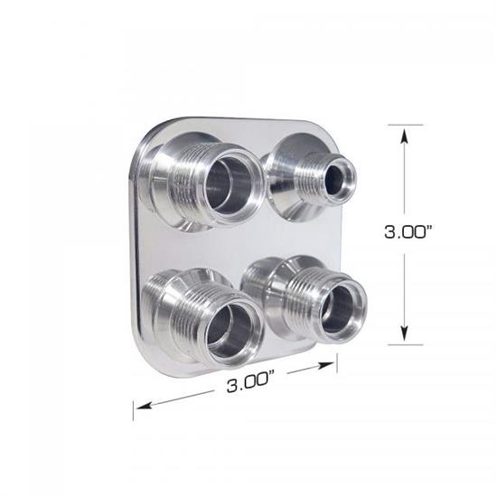 4-Way Bulkhead Plate and Fitting Kit for Heat and A/C, Square