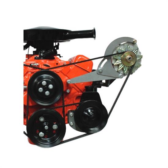 Vintage Air 15839-VCB Side Mount Alternator Brackets, SB Chevy