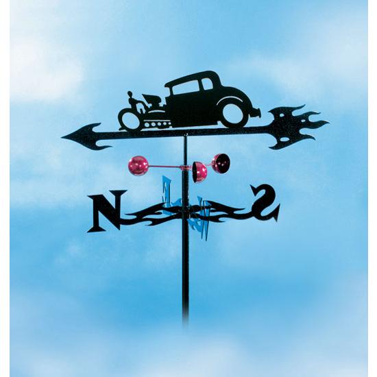Hot Rod Weathervane, Garden Mount