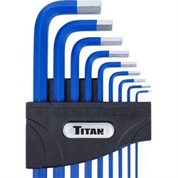 Titan Tools 12714 Long Detent Ball-End Allen Wrench Hex Key Set, Metric