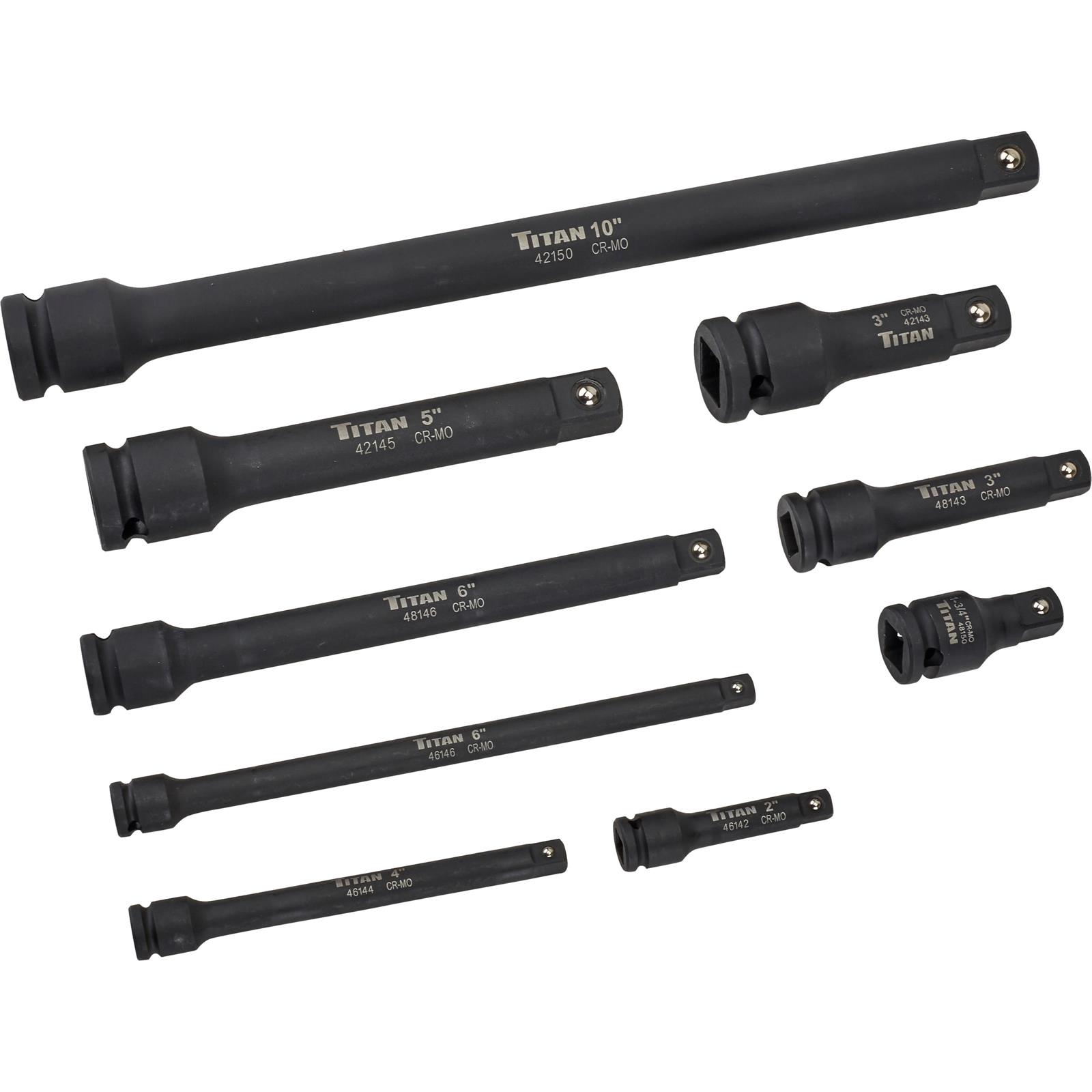 Titan Tools 40109 Impact Extension Set, 9 Piece