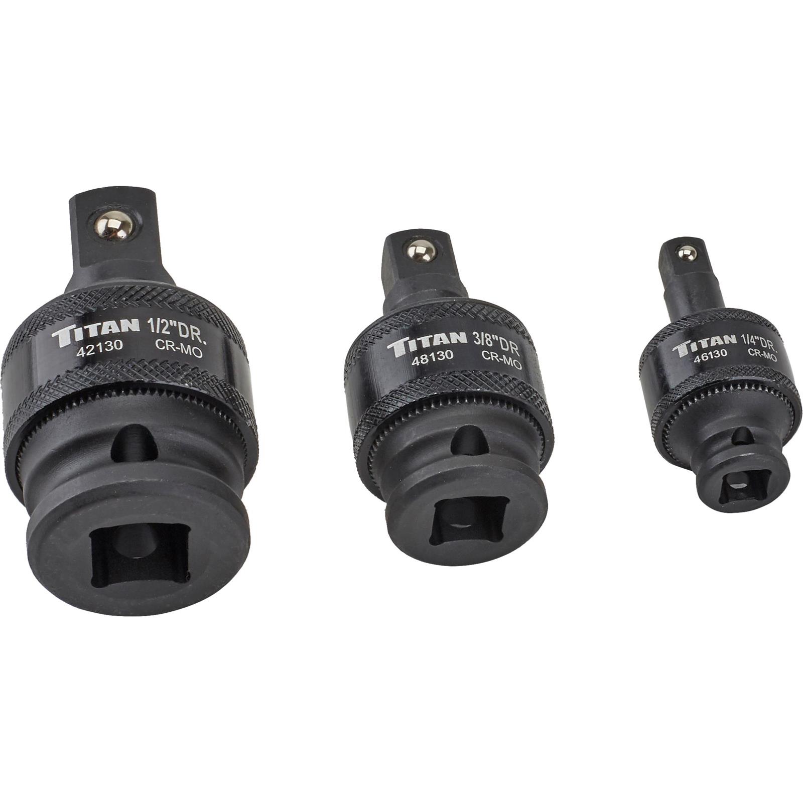 Titan Tools 40160 Impact Swivel Socket Adapter Set, 3 Piece