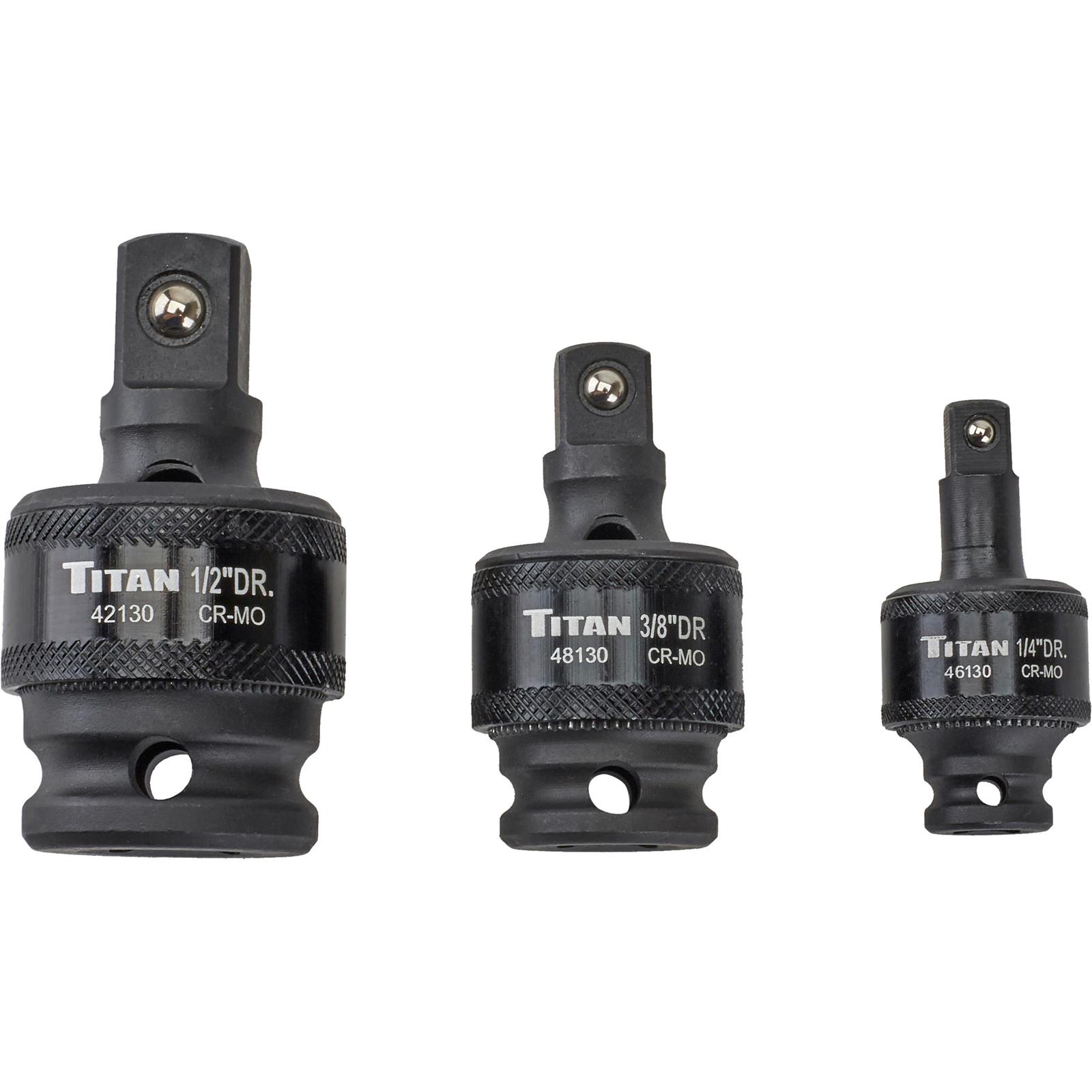 Titan Tools 40160 Impact Swivel Socket Adapter Set, 3 Piece