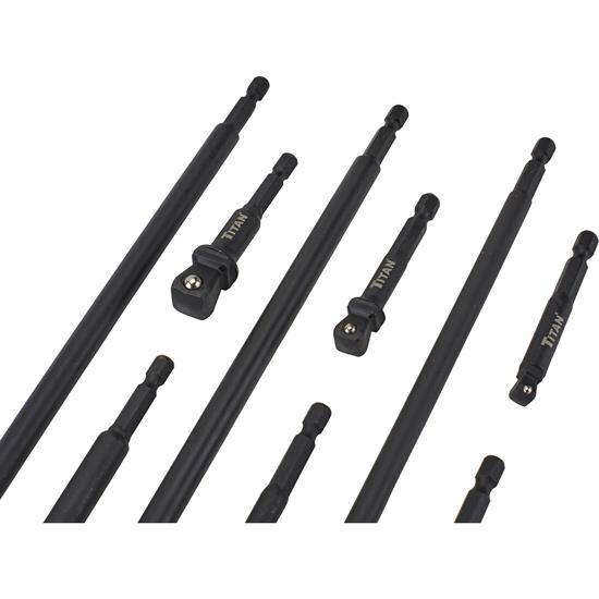 Titan Tools 49089 Impact Wobble Socket Adapter Set, 9 Piece