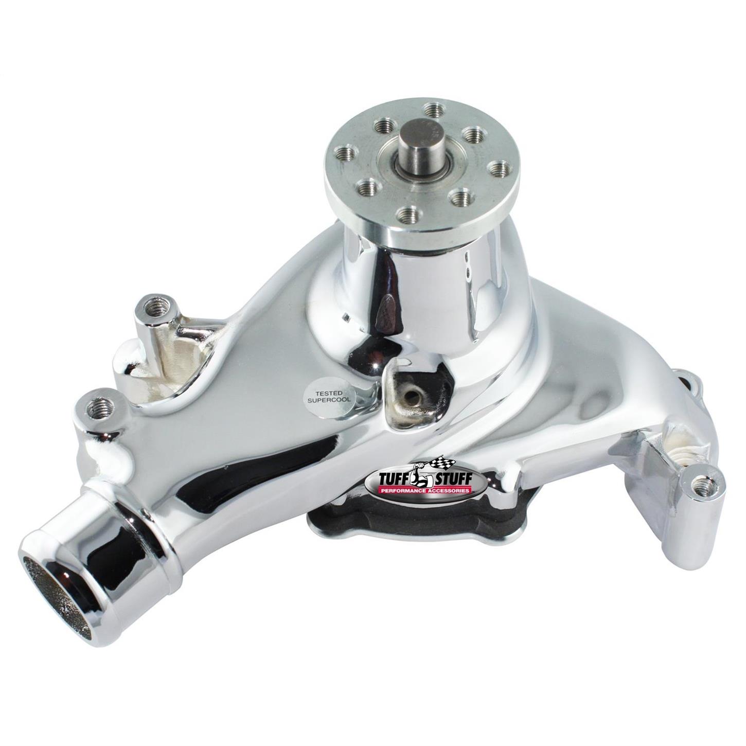 Tuff Stuff 1511NAREV SBC Aluminum Supercool Long Water Pump, Chr