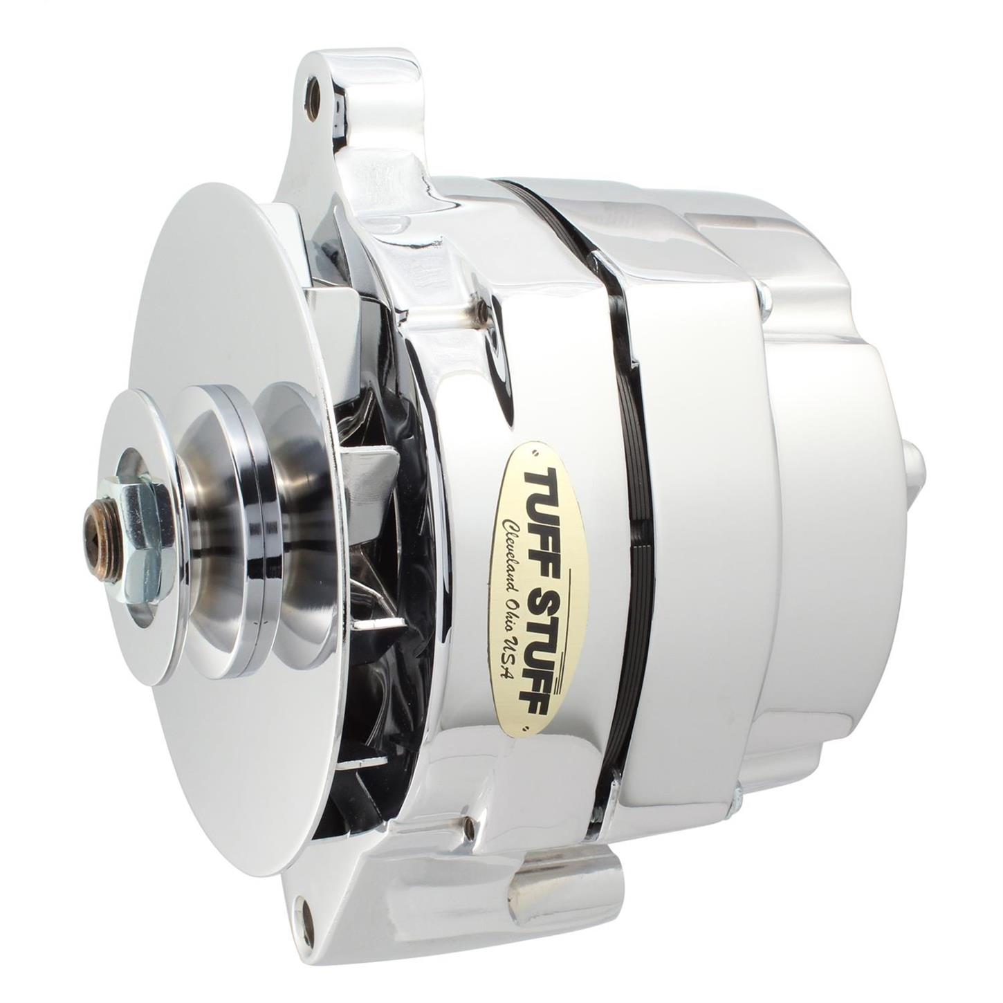 Tuff Stuff 7068RDP Ford Alternator, 100 Amp, 1 Wire, Polished