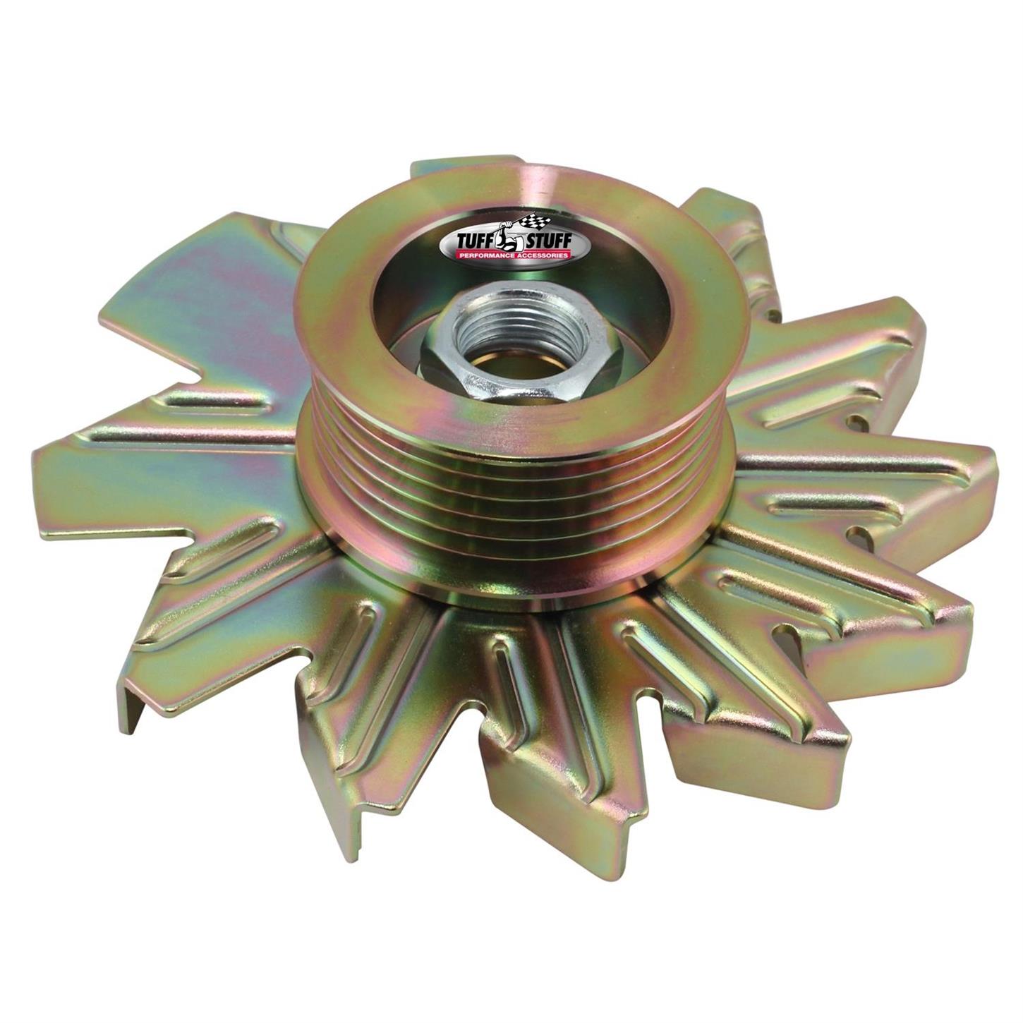 Tuff Stuff 7600DD Gold Zinc Alternator Fan And Pulley Combo