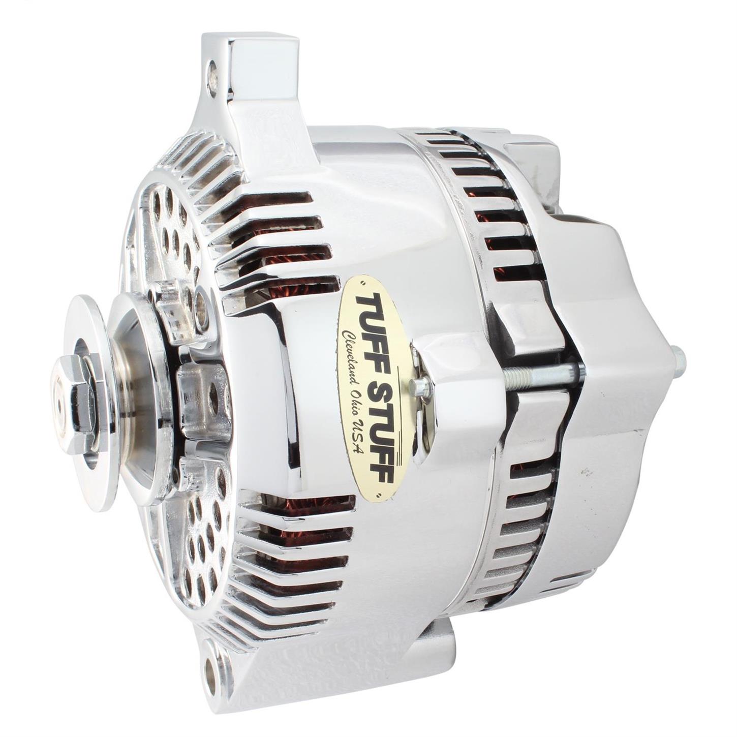 Tuff Stuff 7771AP 5.0 Ford Alternator, 150 Amp, Polished Aluminum