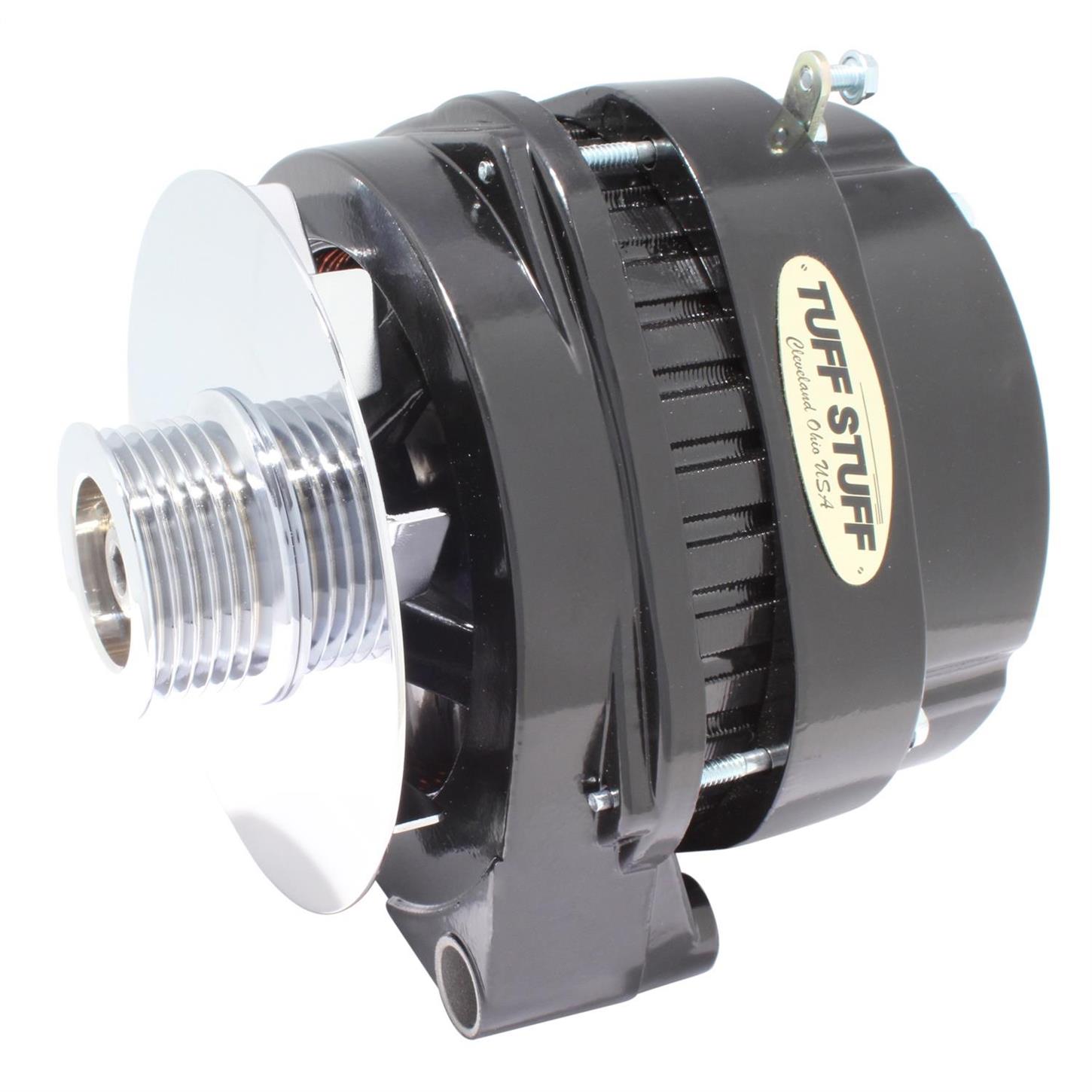 Tuff Stuff 8219NB GM Truck Alternator, 170 Amp, 1-Wire, Black
