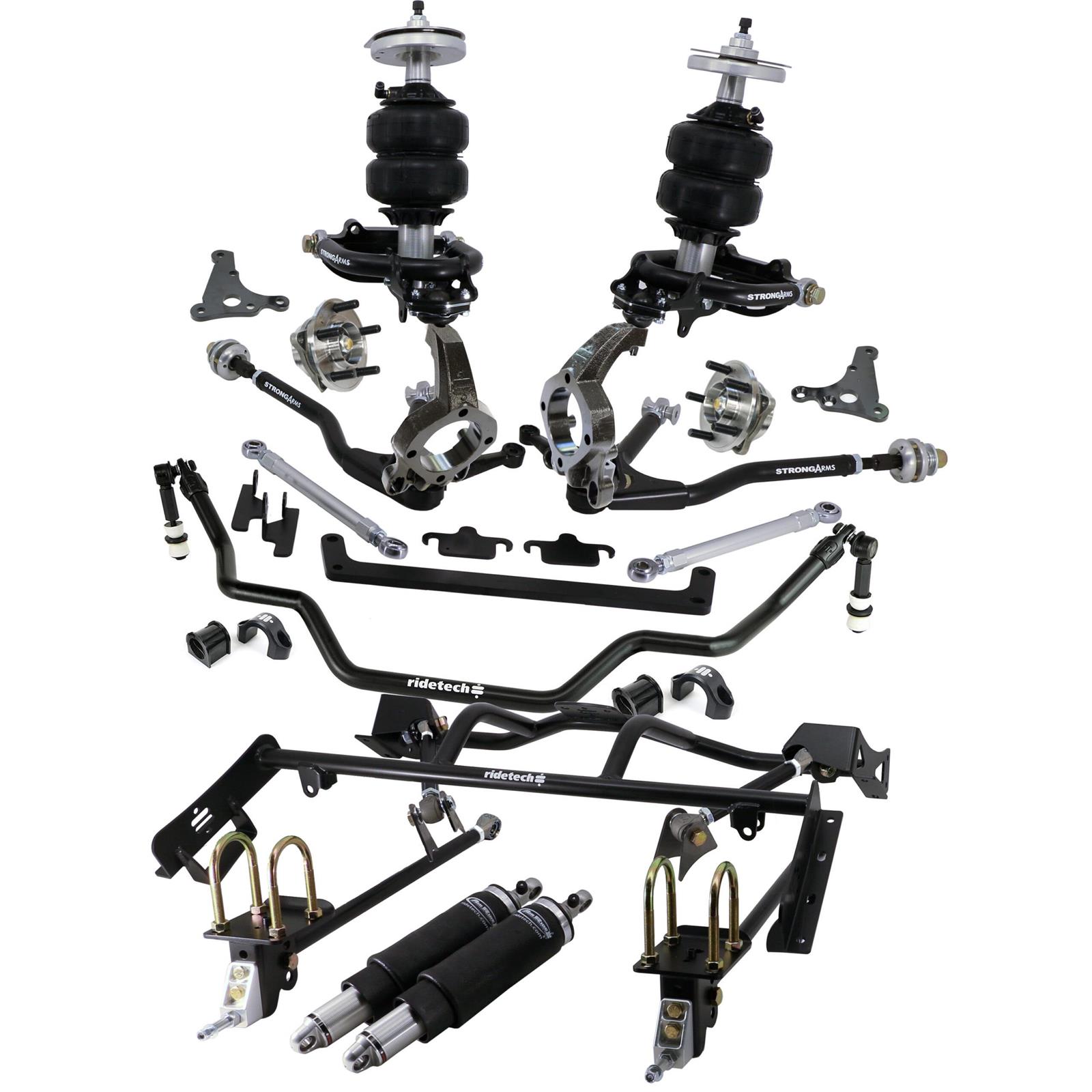 RideTech 12090296 HQ Air Suspension Kit w/ Spindles, 64-66 Must