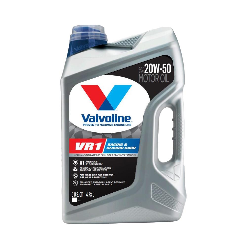 Valvoline 881172 VR1 Racing Oil, 20W50, 5 Quart Jug