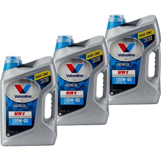 Valvoline 822347 VR1 Racing Oil, 20W50, Case