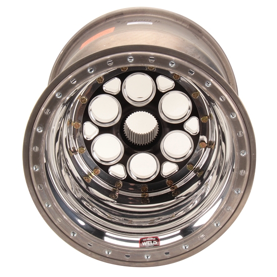 Weld 735B-51657 15x16 Splined Sprint Wheel, Mudcover, 7 Inch Offset