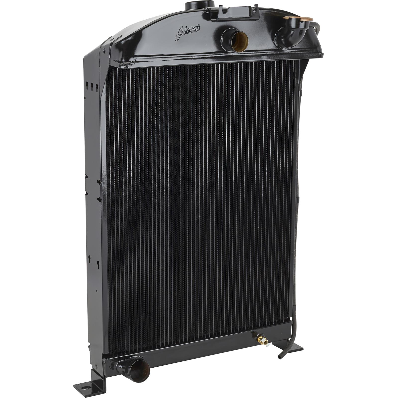 Johnson's 4-3334-0-2-D 33-34 Ford Radiator, SBF/BBF, No AC, Neck