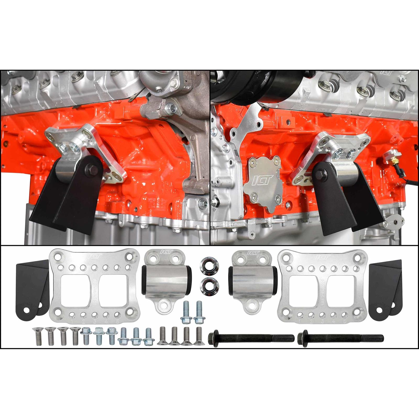 ICT Billet 551028-LT01 LT Swap Universal Motor Mount Kit, Billet