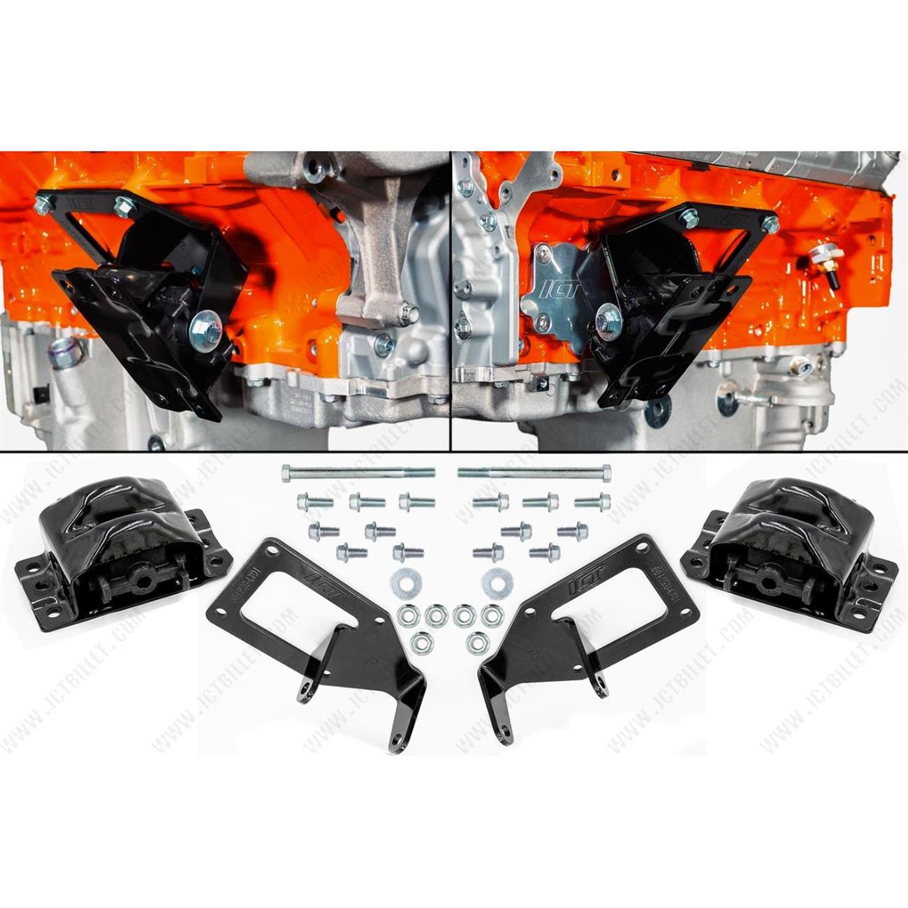 ICT Billet 5510-KIT551EM 2WD 88-98 GM Truck LT Engine Mount Kit