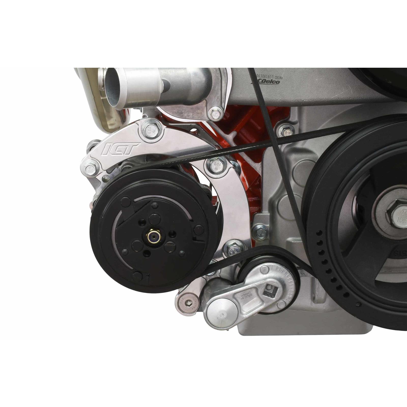 ICT Billet 551137-LS74-2 LS Low Mount A/C Compressor Bracket