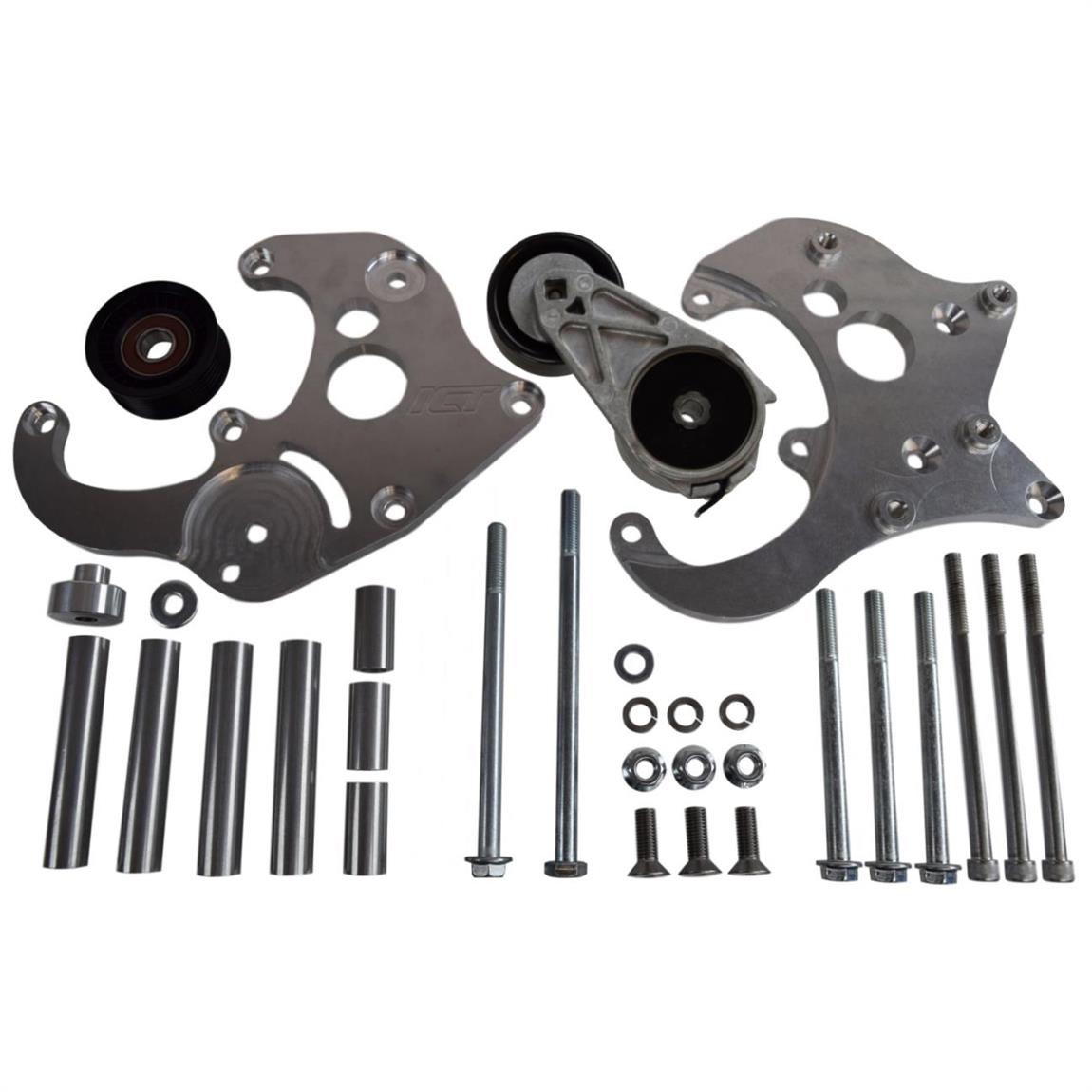 ICT Billet 551585X-3 A/C Compressor Bracket Kit, LS Truck R4