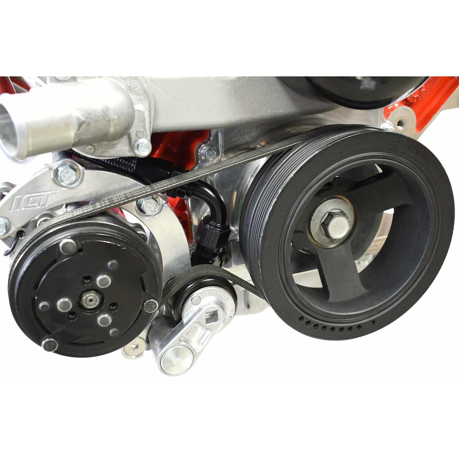 ICT Billet 551595-LS01 LS Gen 4 Turbo Oil Drian Back Timing Cover