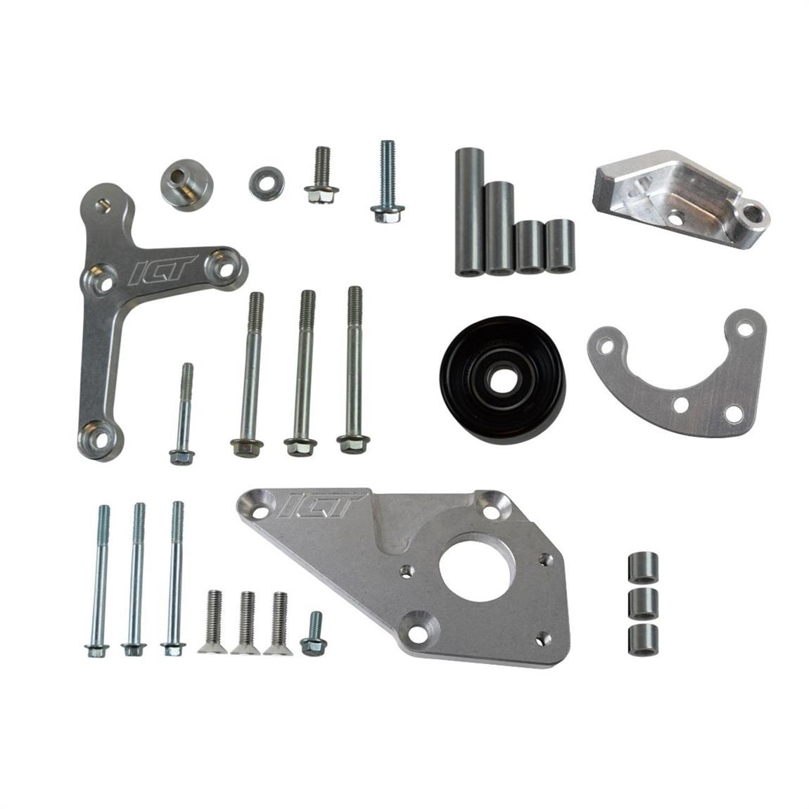 ICT Billet 551669-2 Alternator/PS Pump Bracket Kit, Low Mount