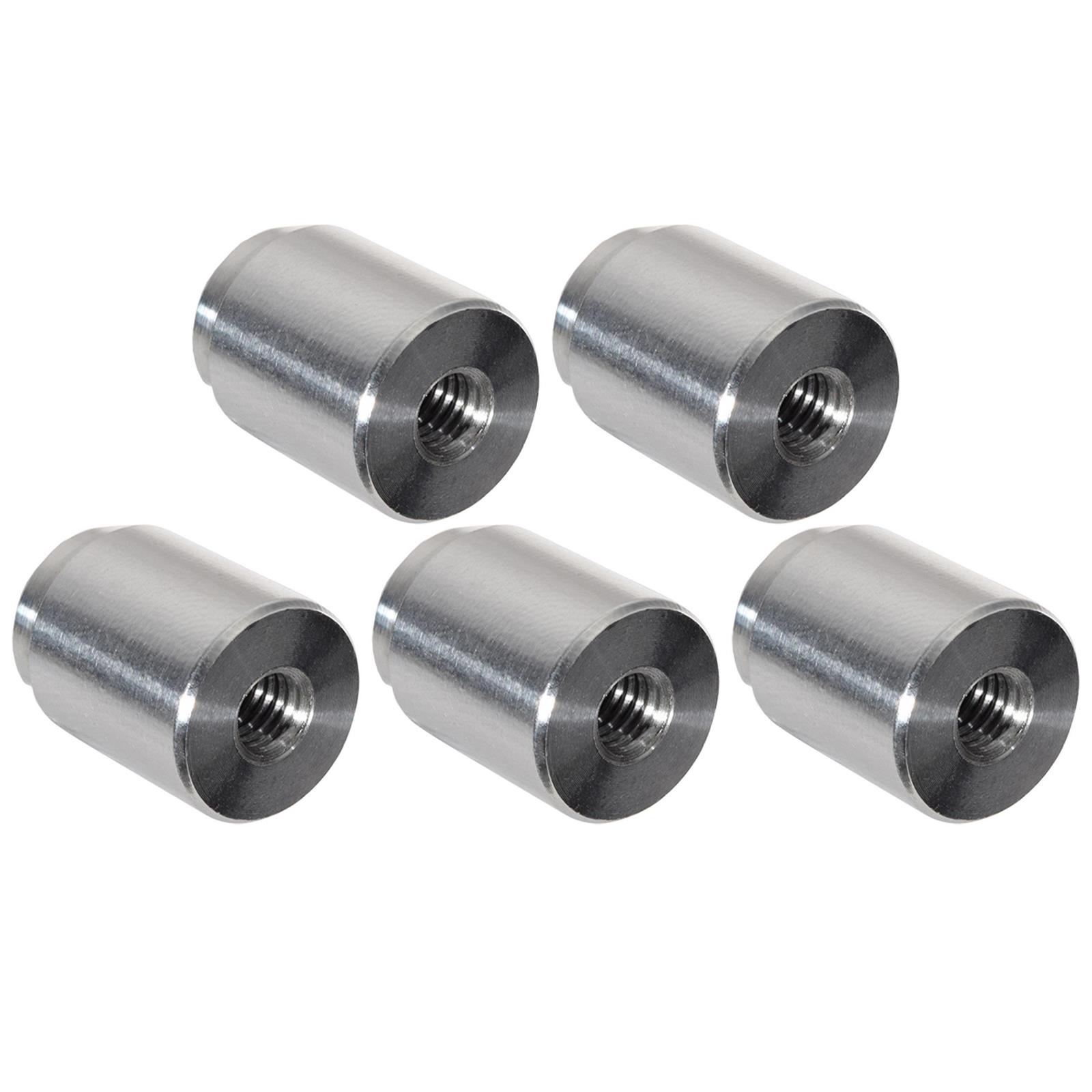 ICT Billet FM0610BUNG-5 Aluminum, Female Weld Bungs M6-1.0mm 5pc