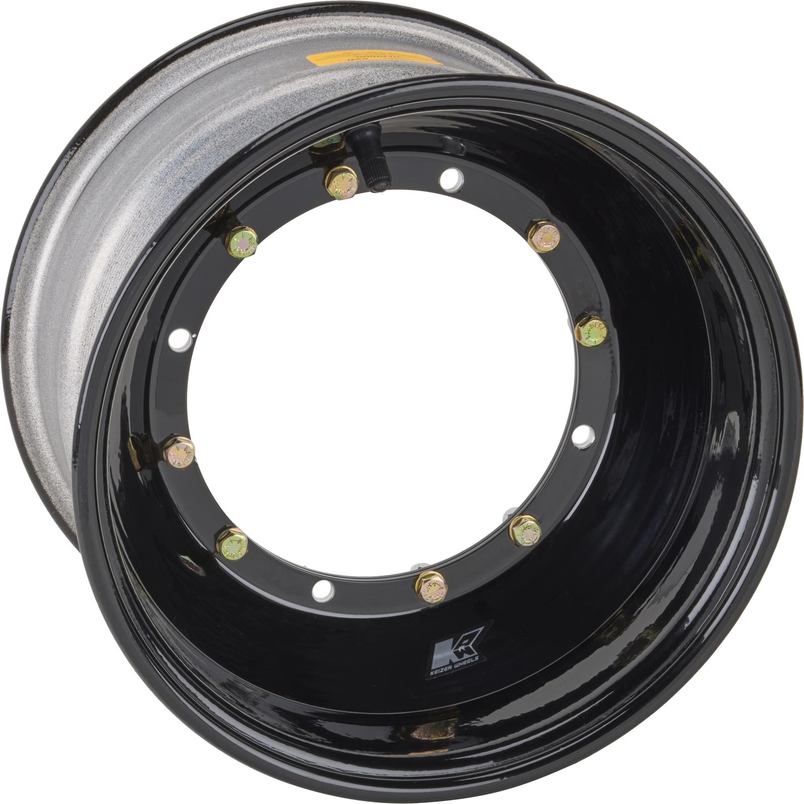 Keizer 1063BCB 10x6 Direct Mount Wheel, Black, 3 Inch Offset