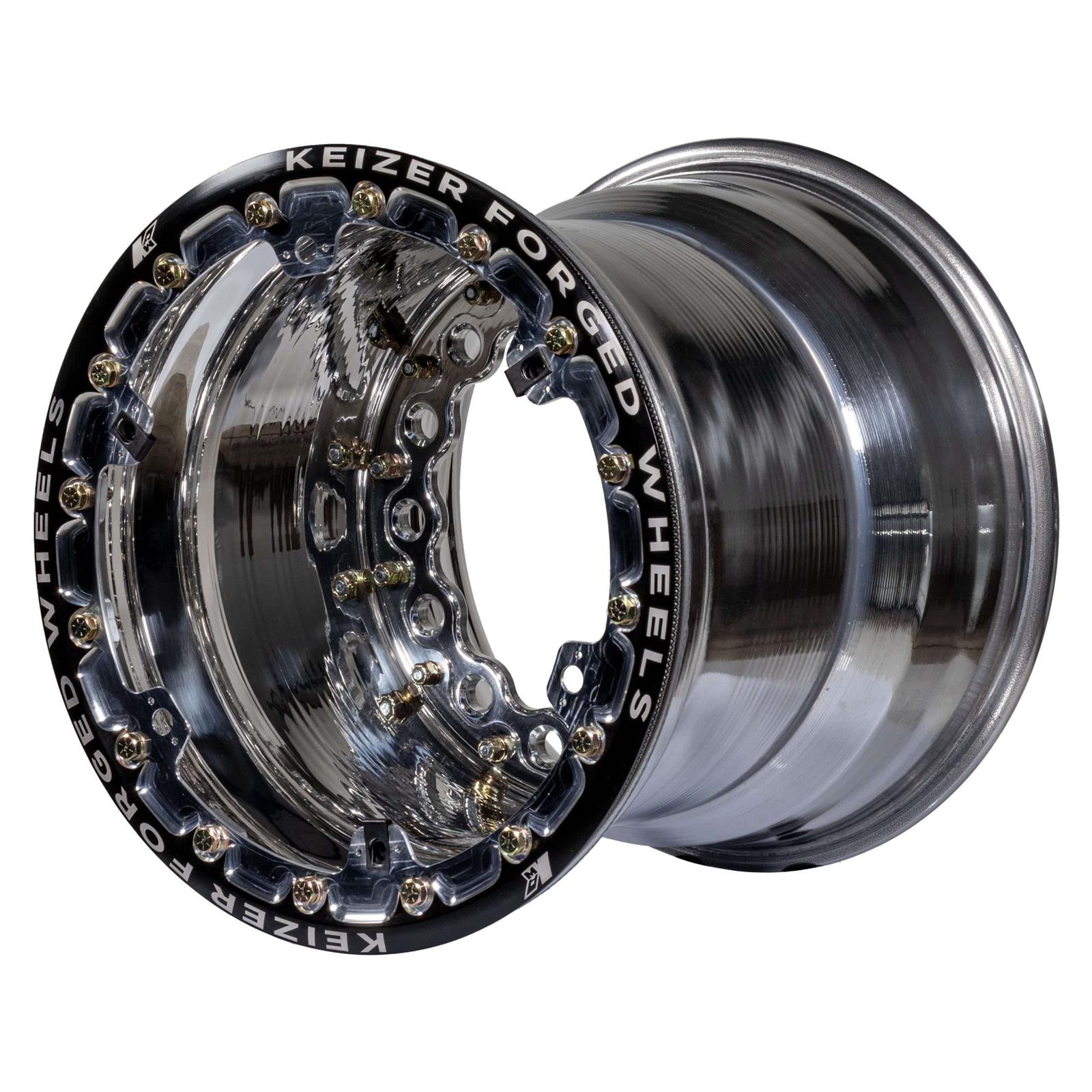 Keizer 1584BCFBLT 15x8 Direct Mount Beadlock Wheel, 3 Inch Offset