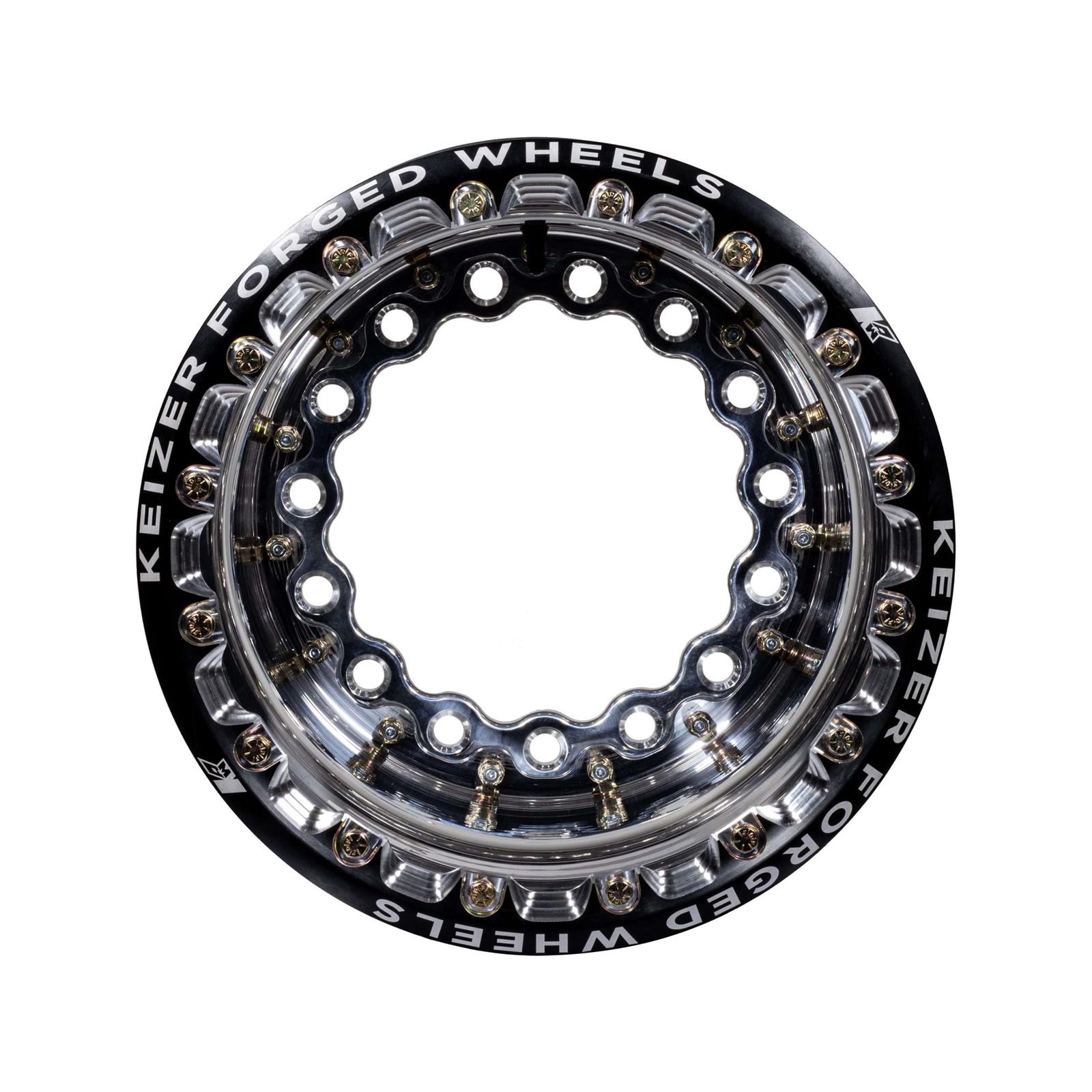 Keizer W15145FBL 15x14 Wide 5 Outer Beadlock Wheel, 5 Inch Off