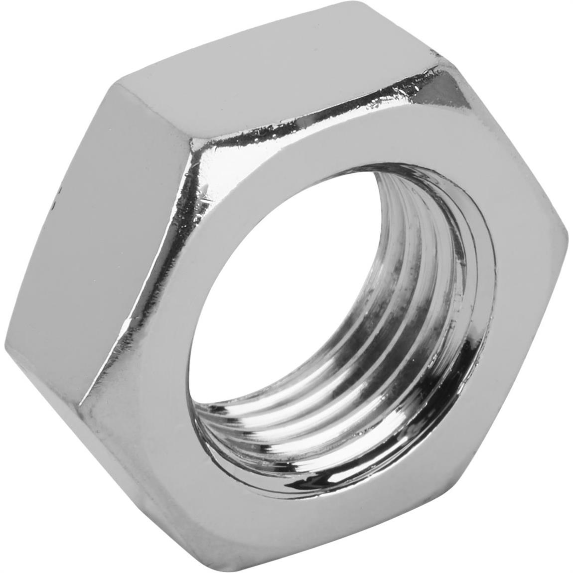 Chrome Steel Jam Nut, 5/8 Inch-18 RH NF Fine Thread