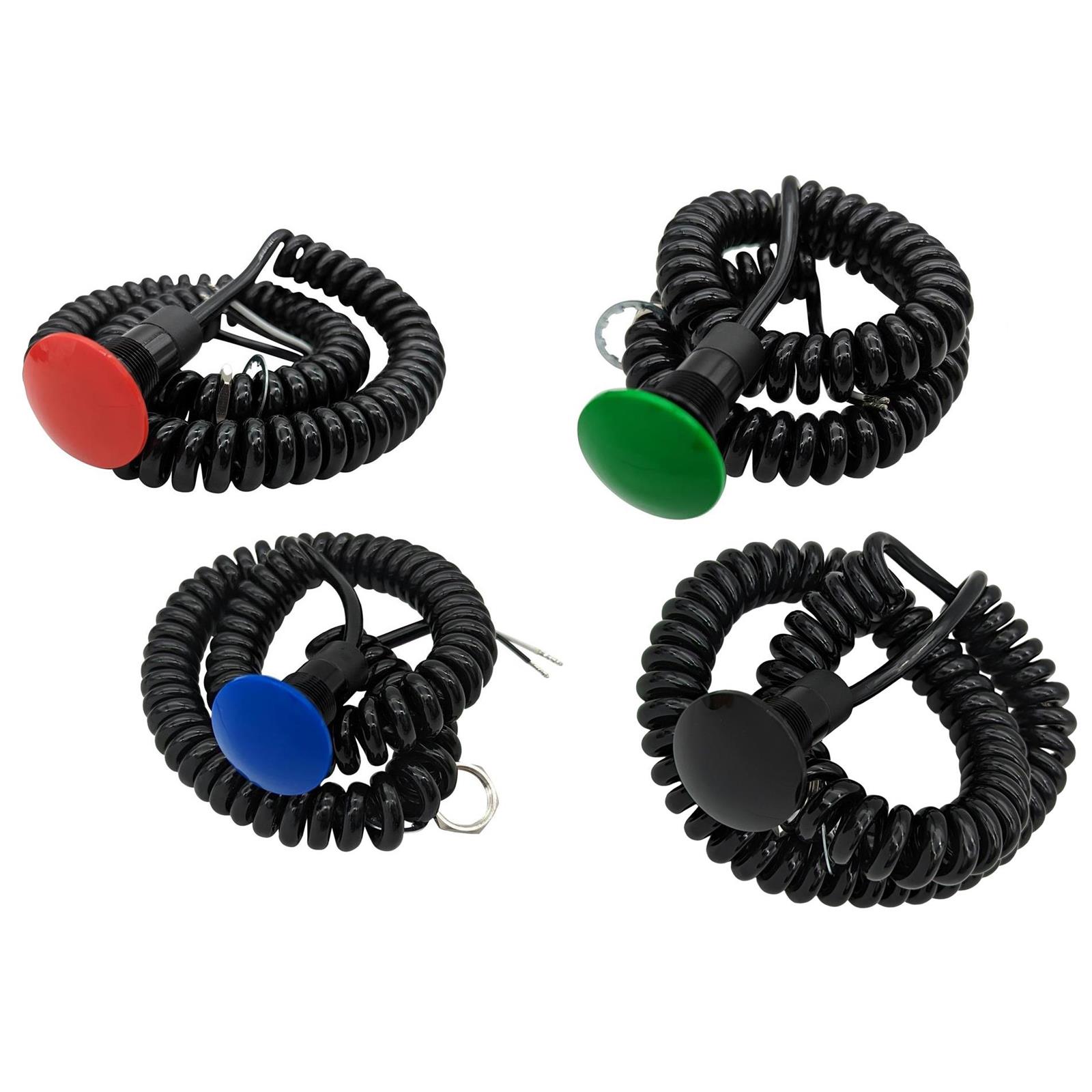 Speedway Motors Push Button Switch, Plastic, Black