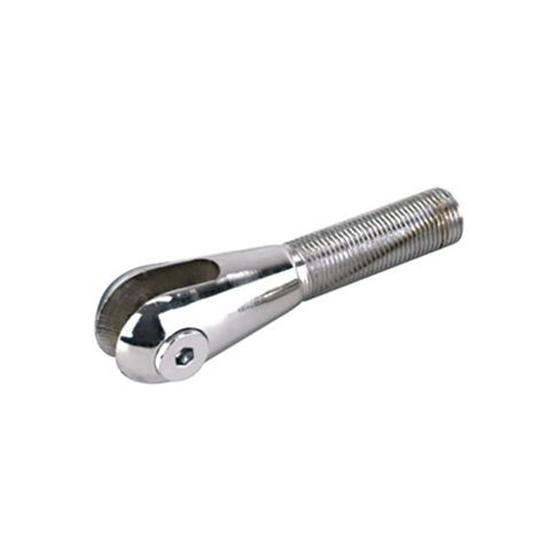 Chrome Smoothie Clevis, 5/8 RH Thread, 3/8 Slot & Hole