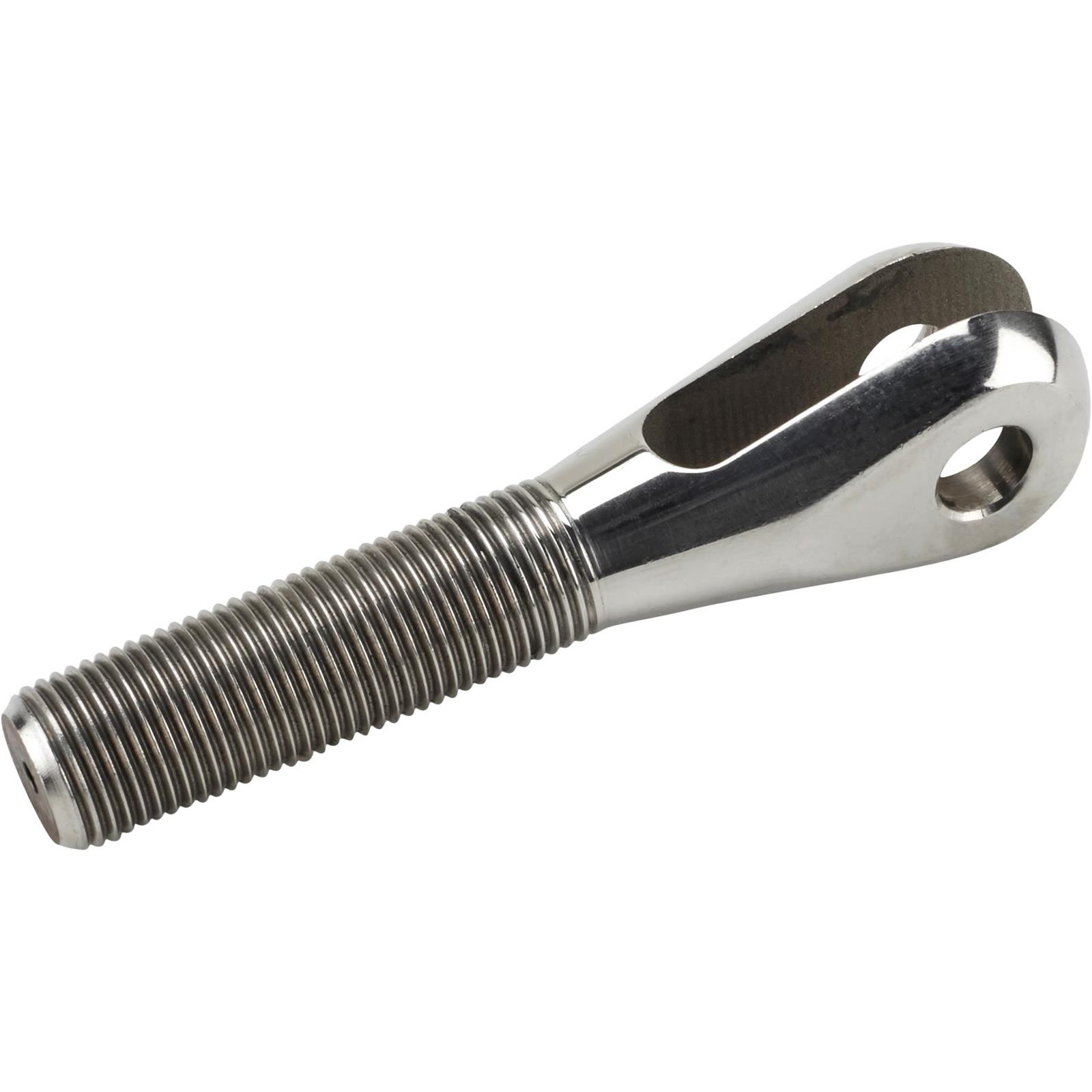 Stainless Steel Smoothie Clevis, 5/8 RH NF Thread, 3/8 Slot & Hole