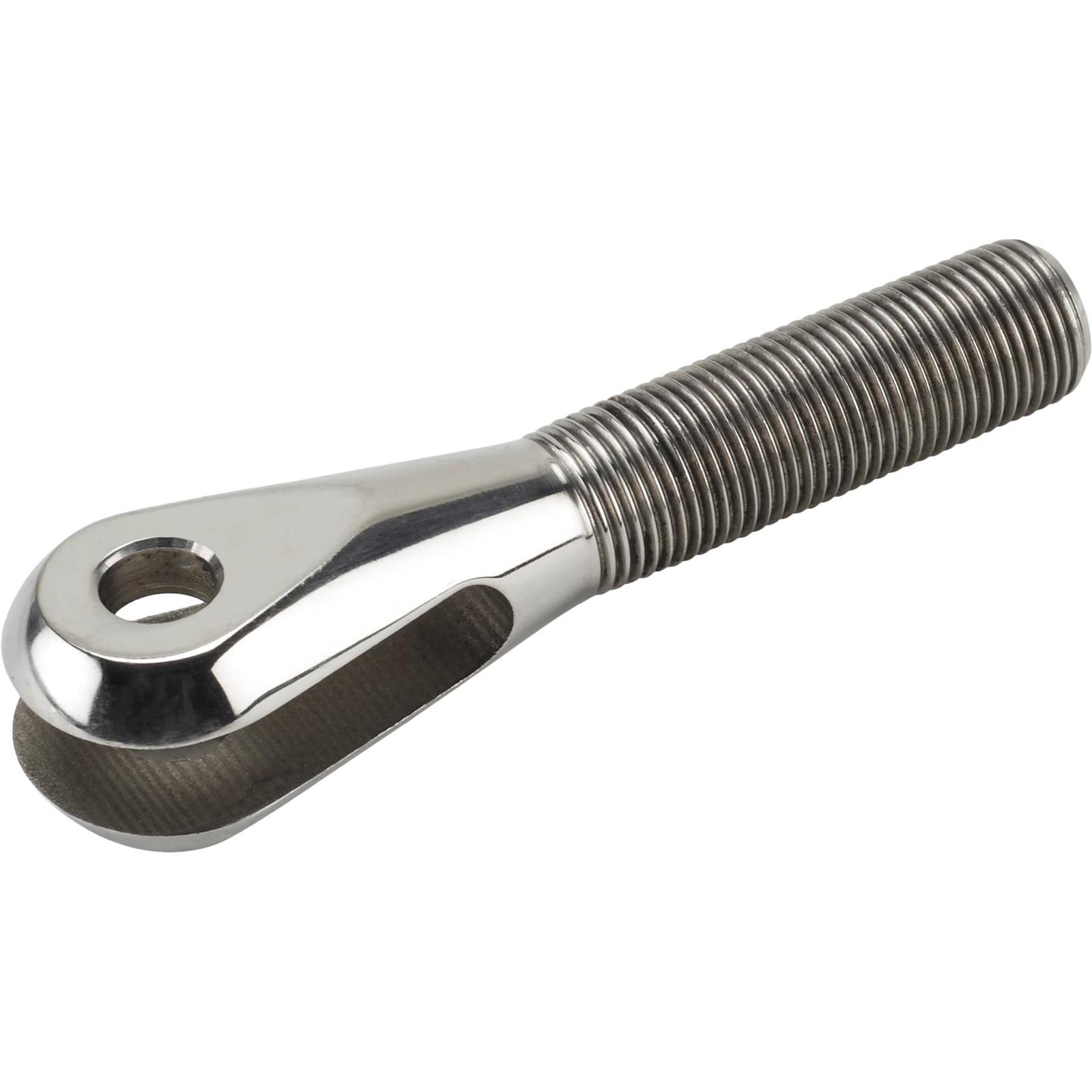 Stainless Steel Smoothie Clevis, 5/8 RH NF Thread, 3/8 Slot & Hole