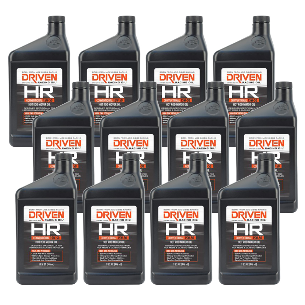 Driven Racing Oil 02107 HR1 Conventional 15W50 Motor Oil, 12 Qts