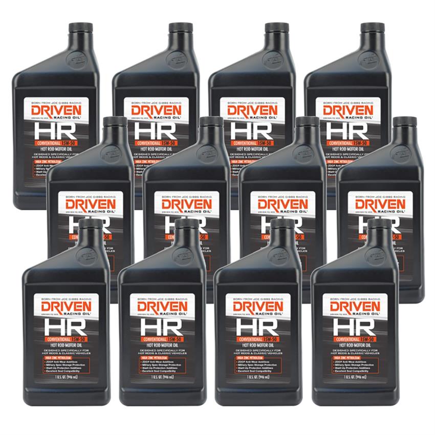 Driven Racing Oil 02107 HR1 Conventional 15W50 Motor Oil, 12 Qts