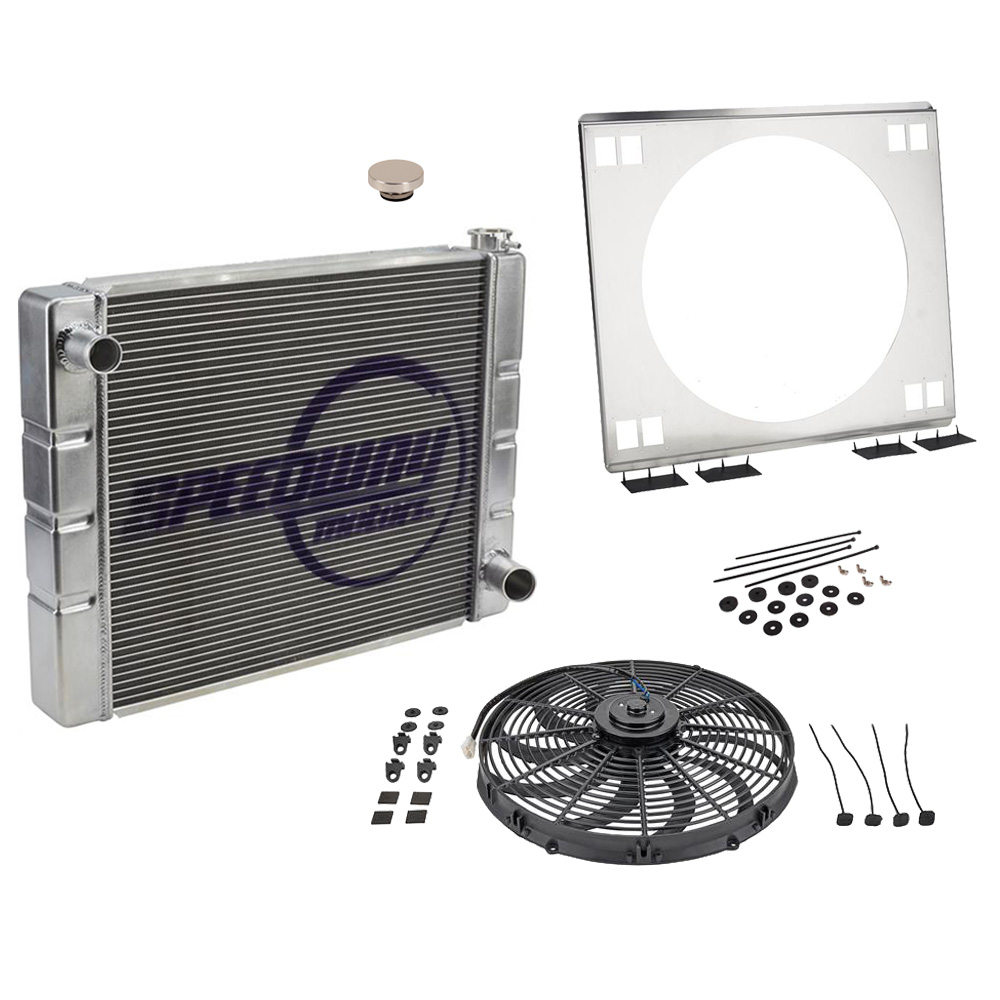 Universal SBC/BBC Radiator Kit w/Single Electric Fan, 26 Inch