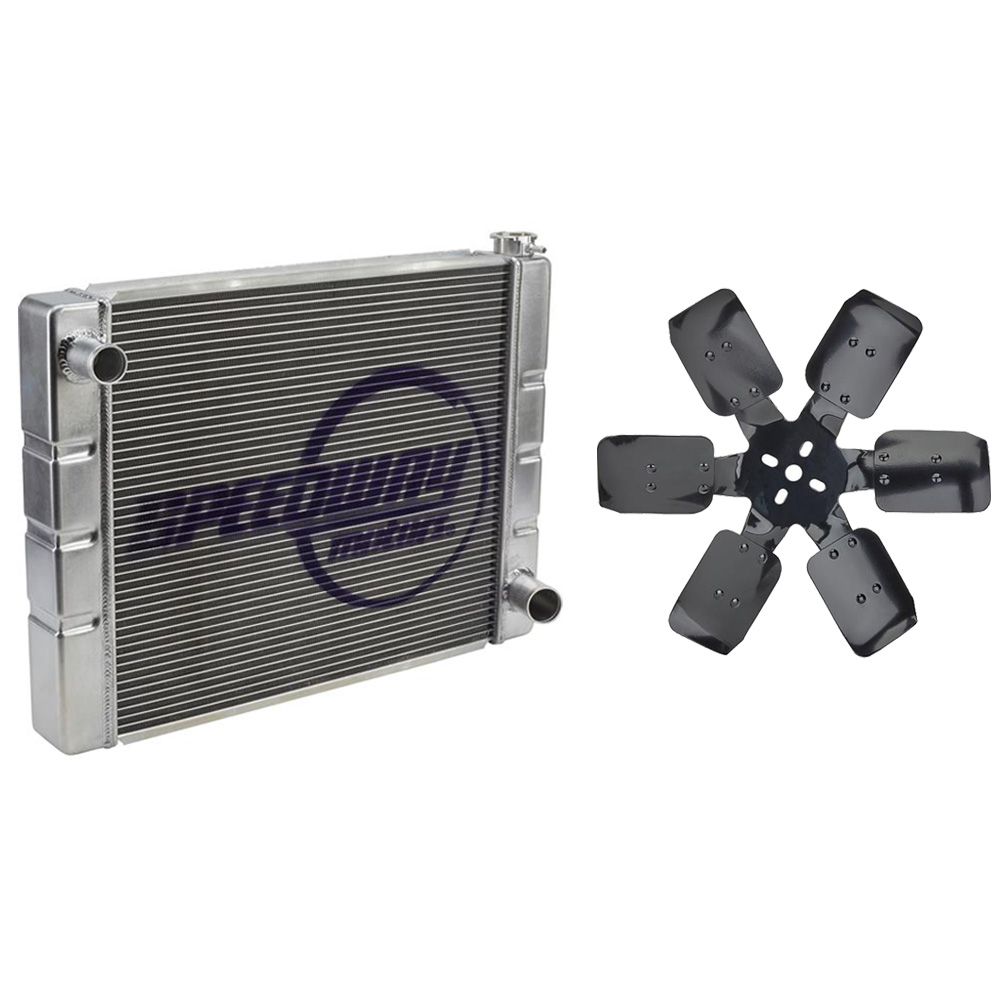 Universal Small Block Chevy Radiator Kit w/Mechanical Fan,24 Inch
