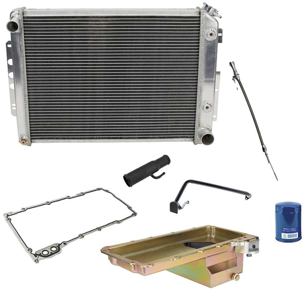1967-69 Camaro LS Swap Radiator Kit with Low Profile Oil Pan