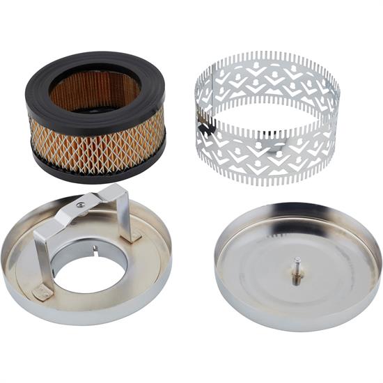 Speedway Round V8 Logo Air Cleaner, 2-1/16 Inch Base