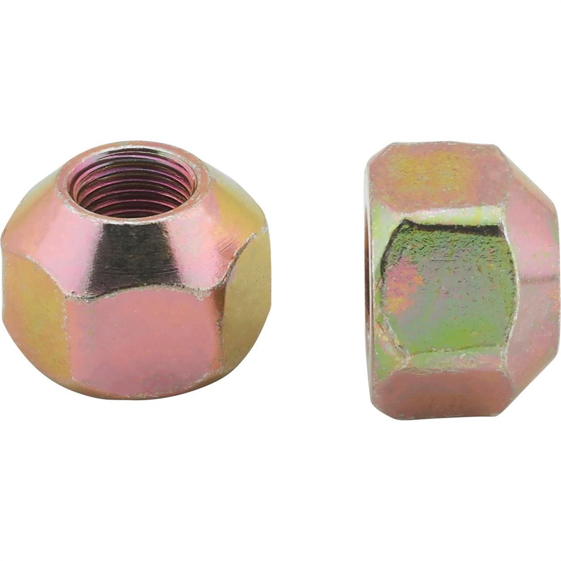 Single Side Steel Lug Nut, 1/2 RH Fine Thread, Single Taper, 5pc